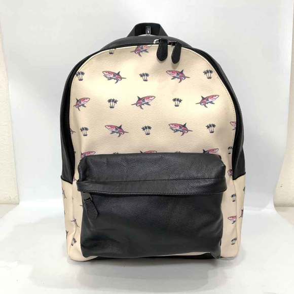 OTHERS | Bags | Coach Bag Backpack White X Black Pink Shark Animal ...